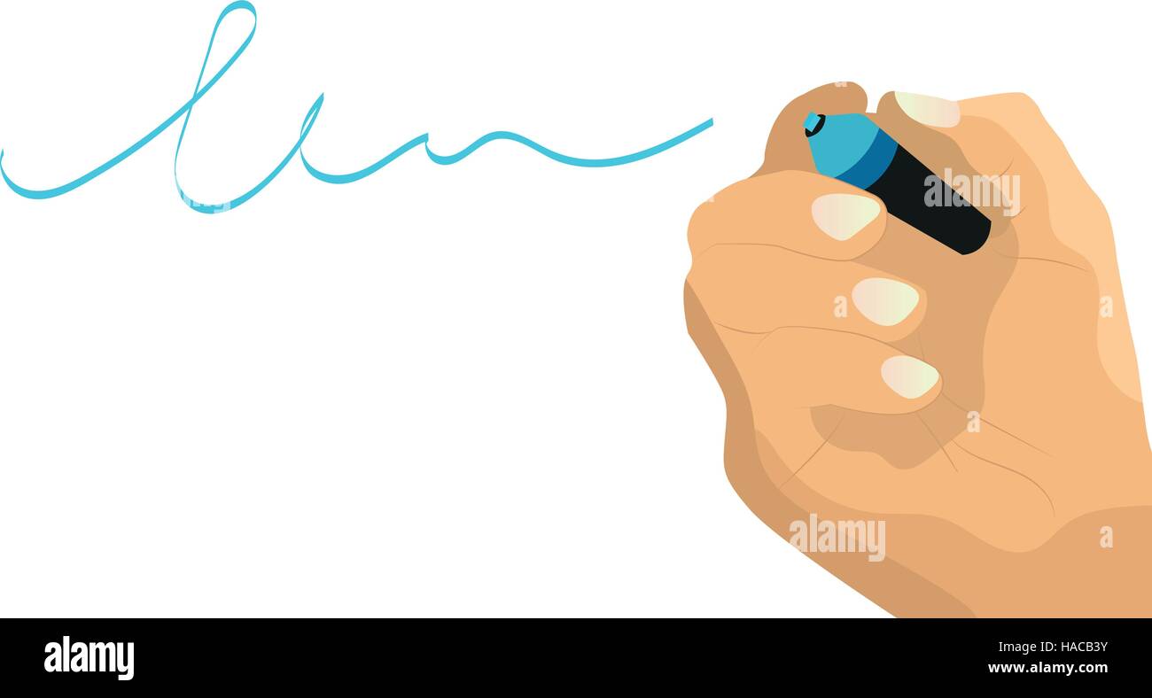 Hand with marker writing Stock Vector Image & Art - Alamy