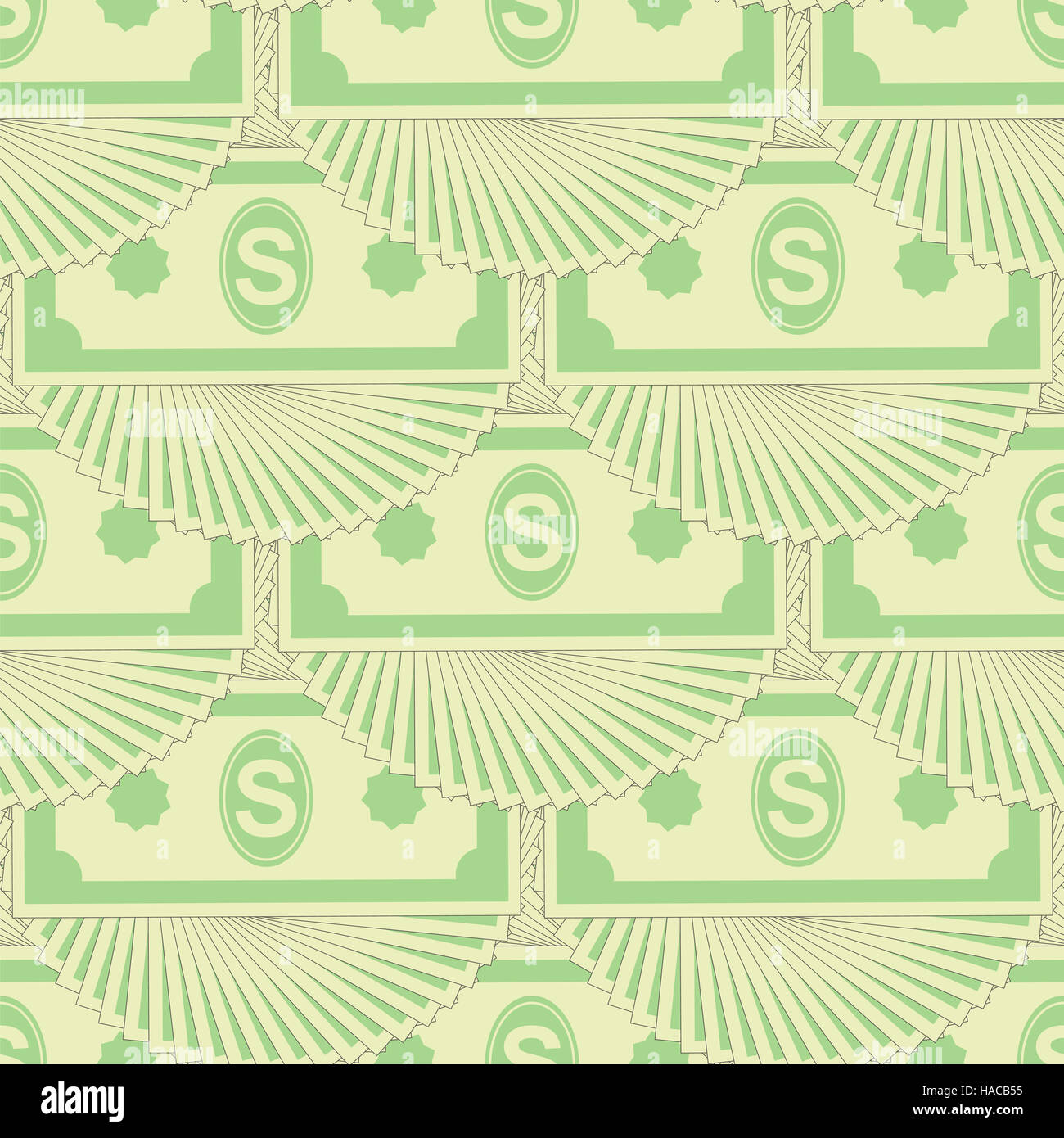 Set of Paper Dollars Seamless Pattern Stock Photo - Alamy