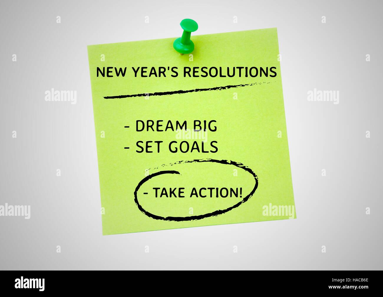 New year resolution goals written on sticky notes Stock Photo - Alamy