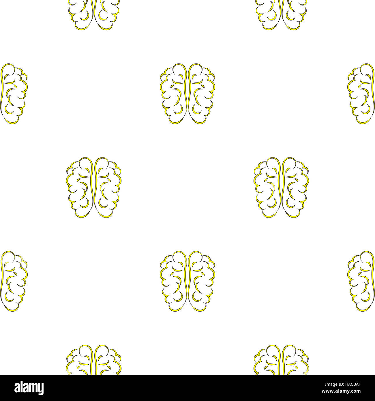 Human Brain Icon Seamless Pattern Stock Photo - Alamy