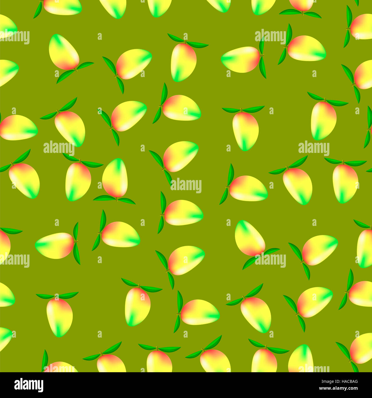 Ripe Mango Fruit Seamless Pattern Stock Photo - Alamy