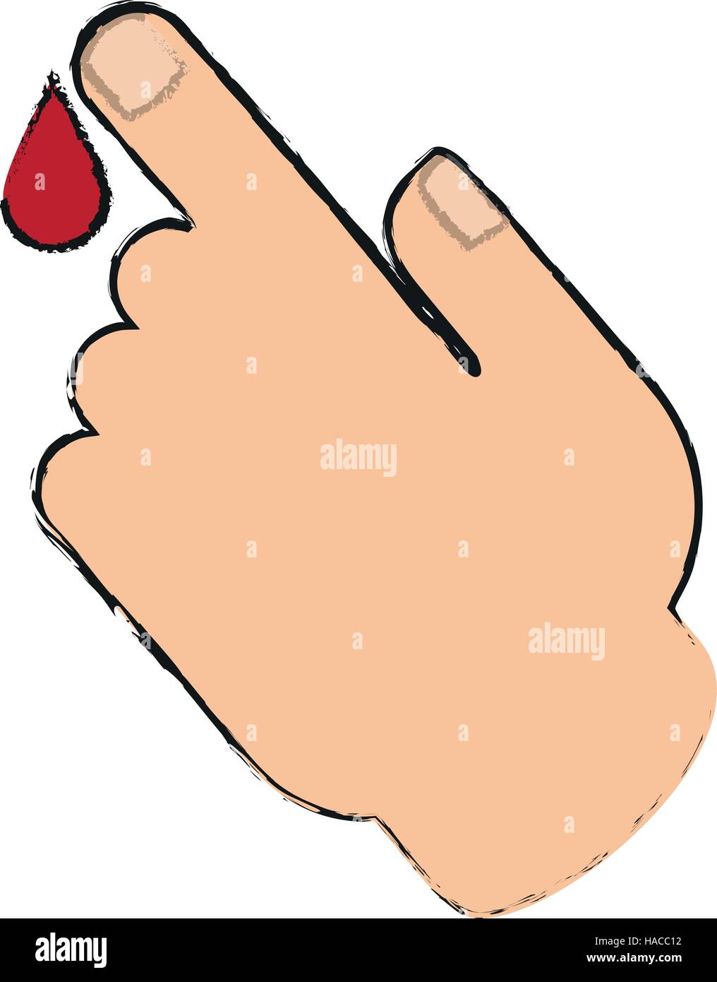 Isolated hand with blood drop design Stock Vector Image & Art - Alamy