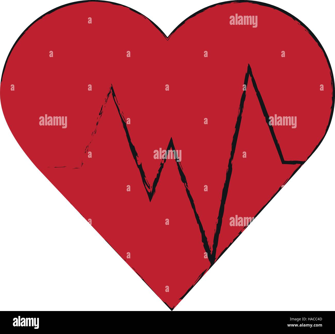 Isolated heart pulse design Stock Vector Image & Art - Alamy