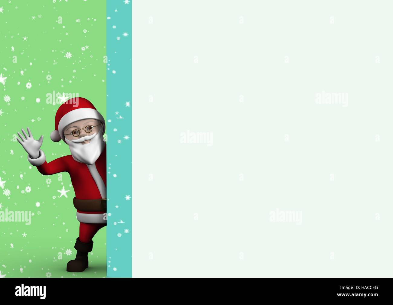 3D Santa claus figurine waving Stock Photo - Alamy