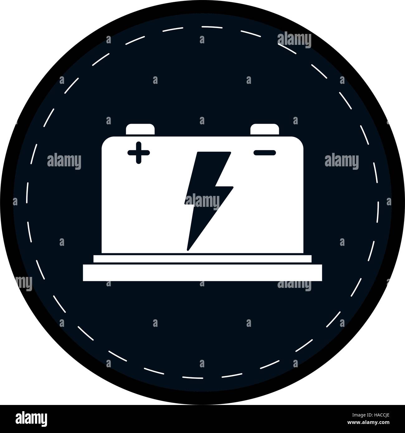 car battery high voltage mechanic black circle Stock Vector Image & Art ...