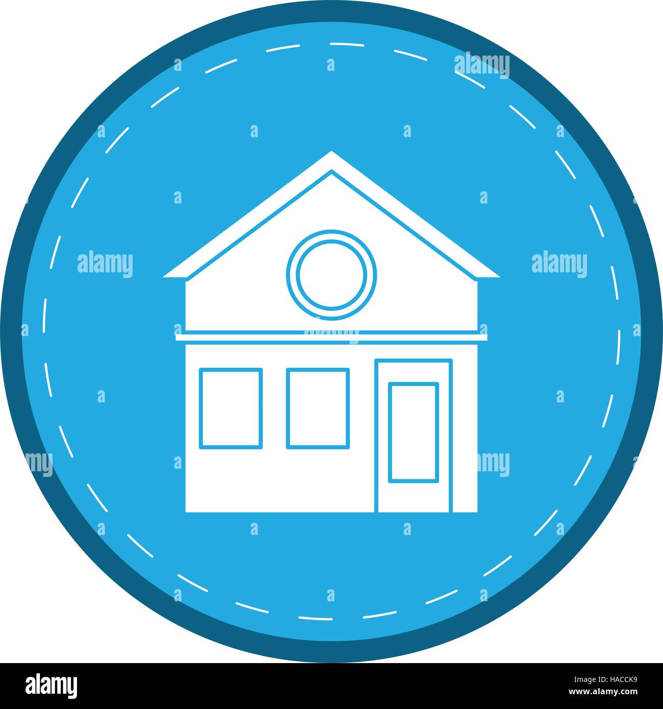 family house facade residential design circle Stock Vector Image & Art ...