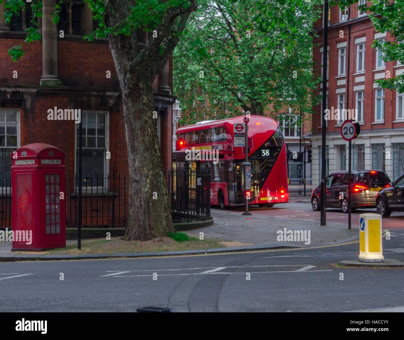 Route 38 bus on Rosebery Avenue, London, England Stock Photo - Alamy