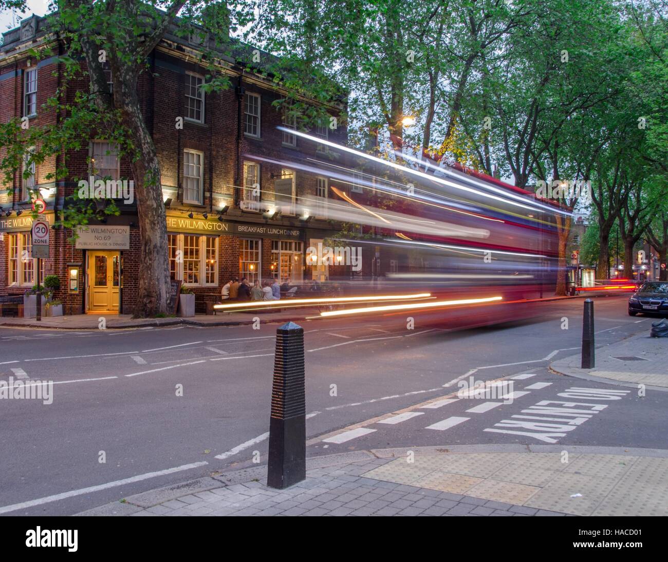 A time lapse image of a bus on Rosebery Avenue, London, England, UK ...