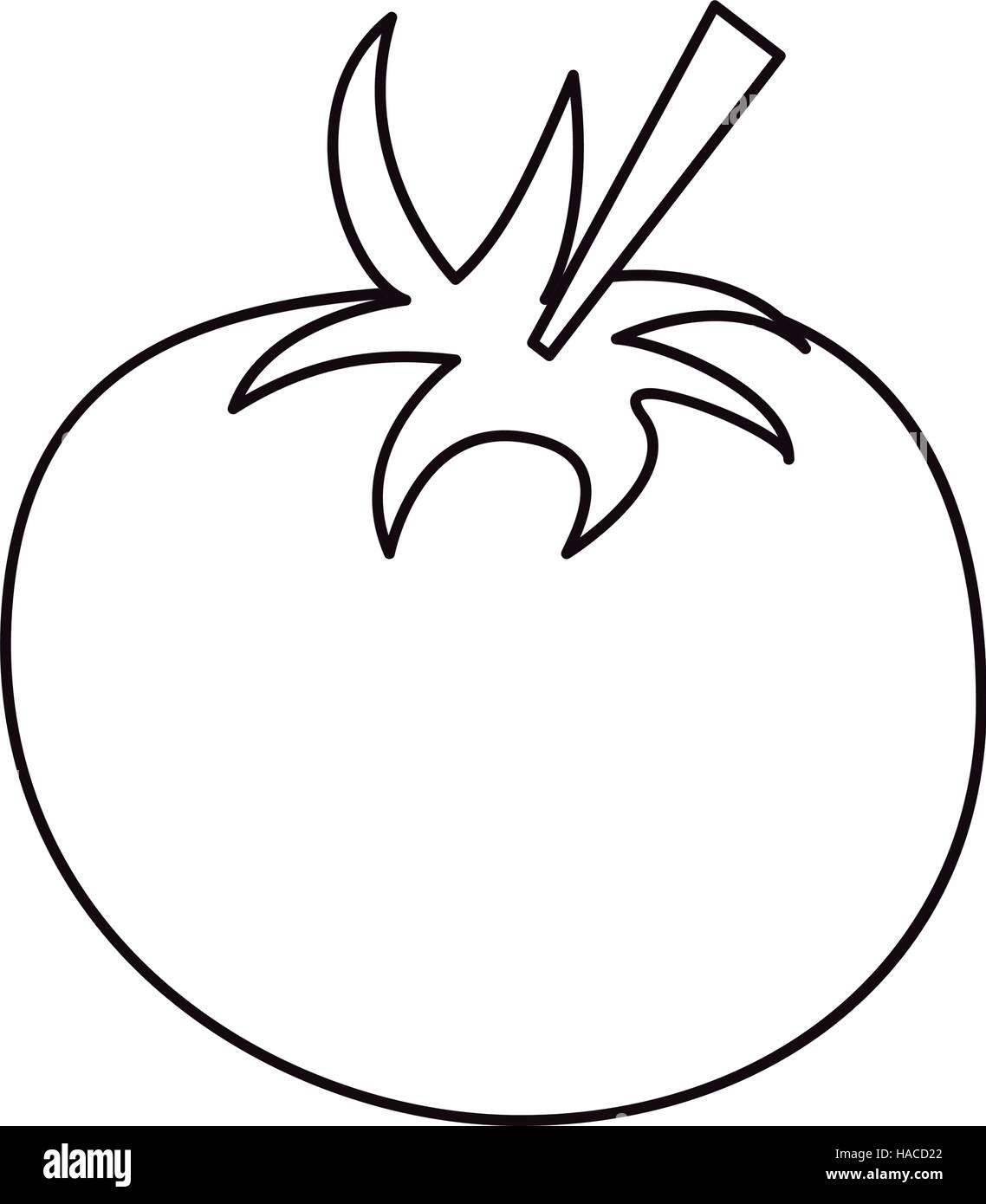 outline tomato juicy vegetable icon Stock Vector Image & Art - Alamy