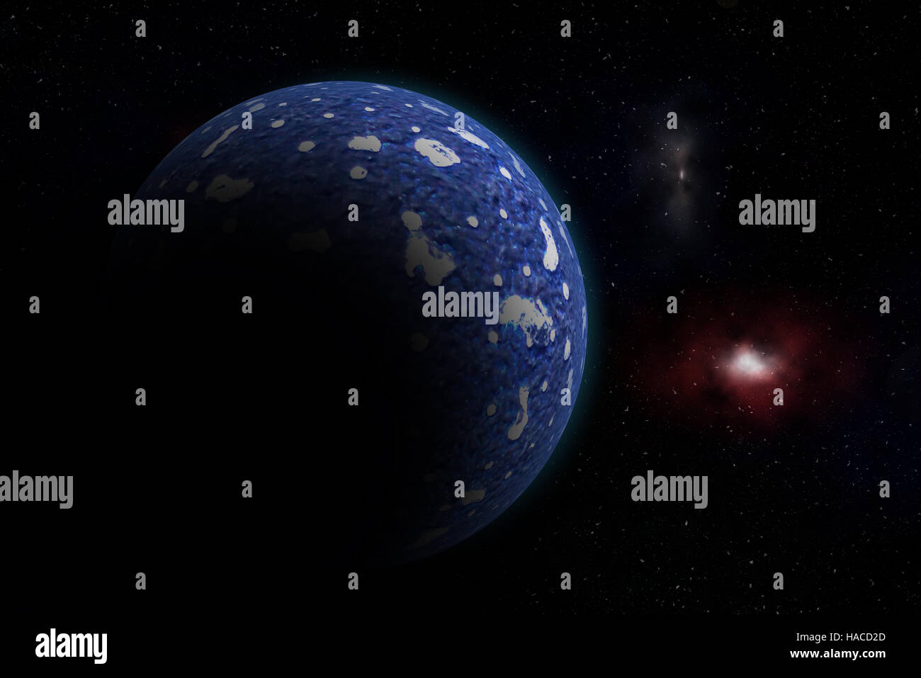 The Blue Planet Deep in the Space Stock Photo - Alamy