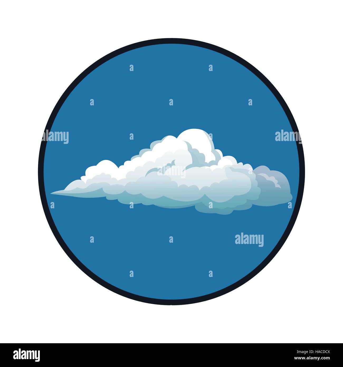blue sky clouds with circle white background Stock Vector Image & Art ...