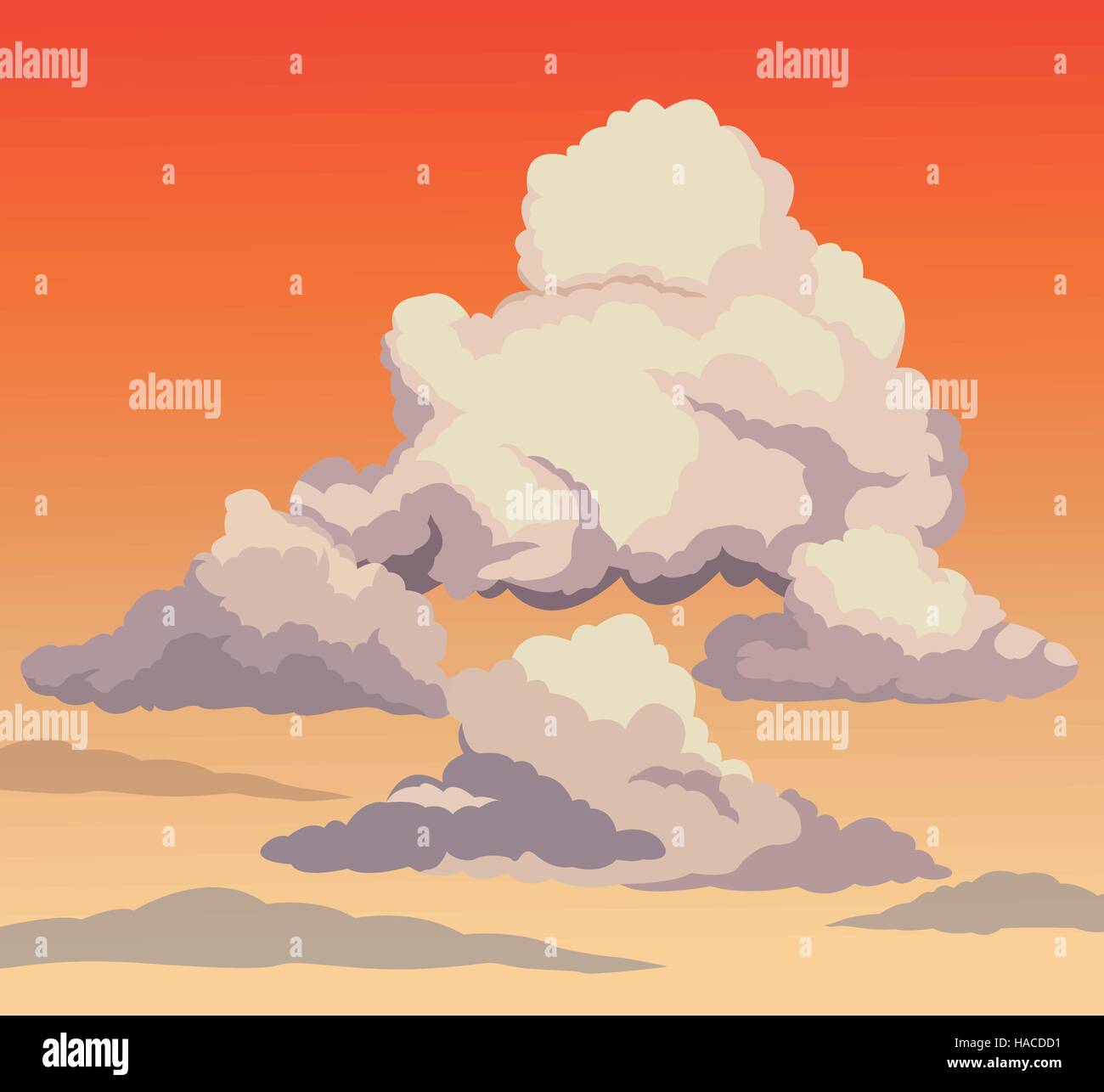 Beautiful dramatic evening sky Stock Vector Images - Alamy