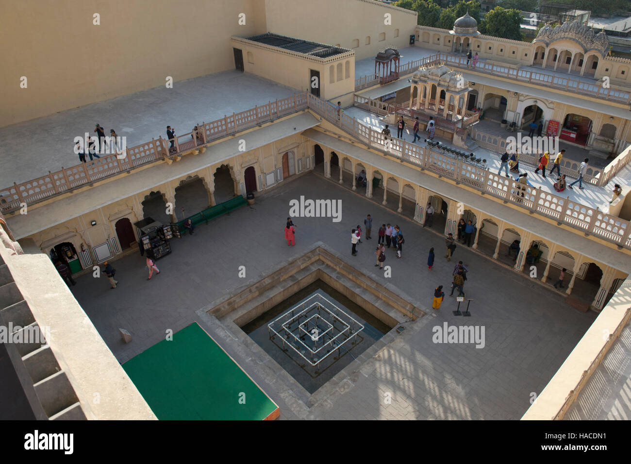 Hawa Mahal, Palace of winds, interior courtyard top view Jaipur ...