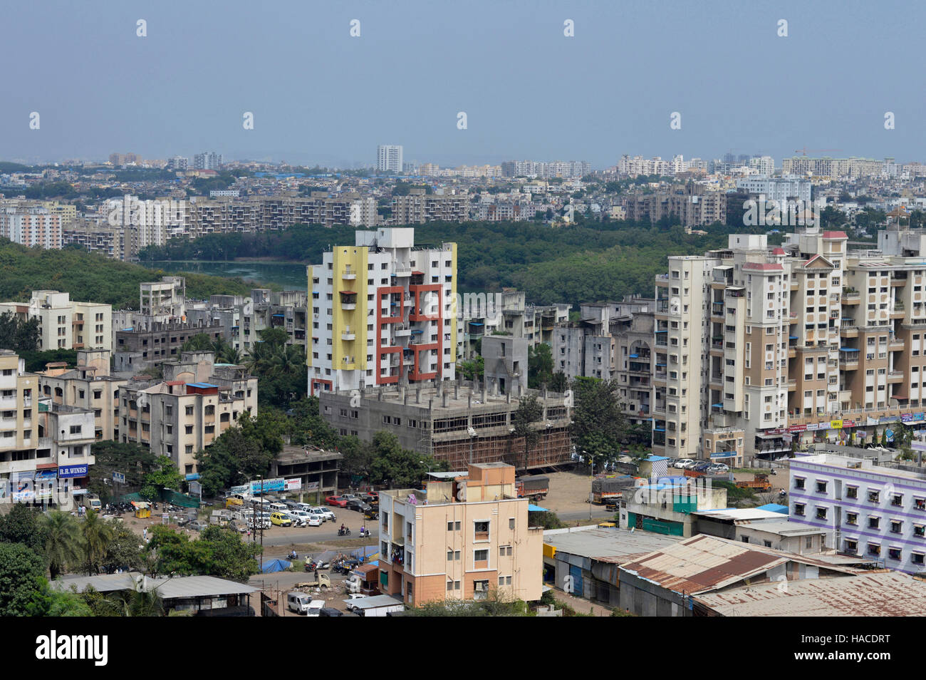 Cityscape of Pune city near Katraj Stock Photo - Alamy