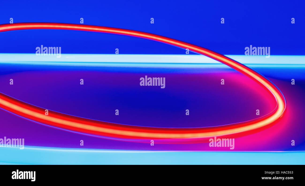 Red circle neon light Stock Photo - Alamy