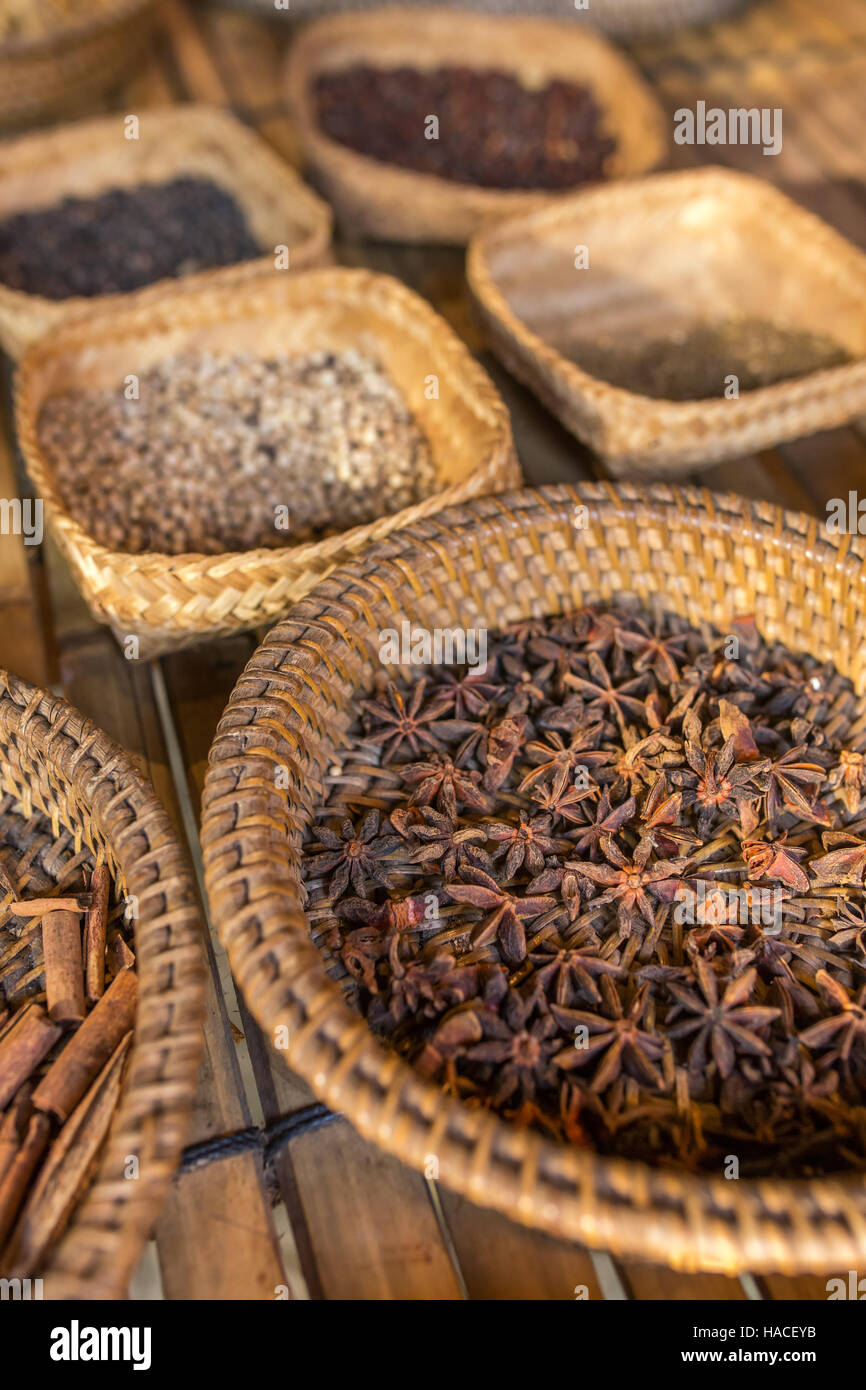Demonstration of different spices in balinese village Stock Photo - Alamy