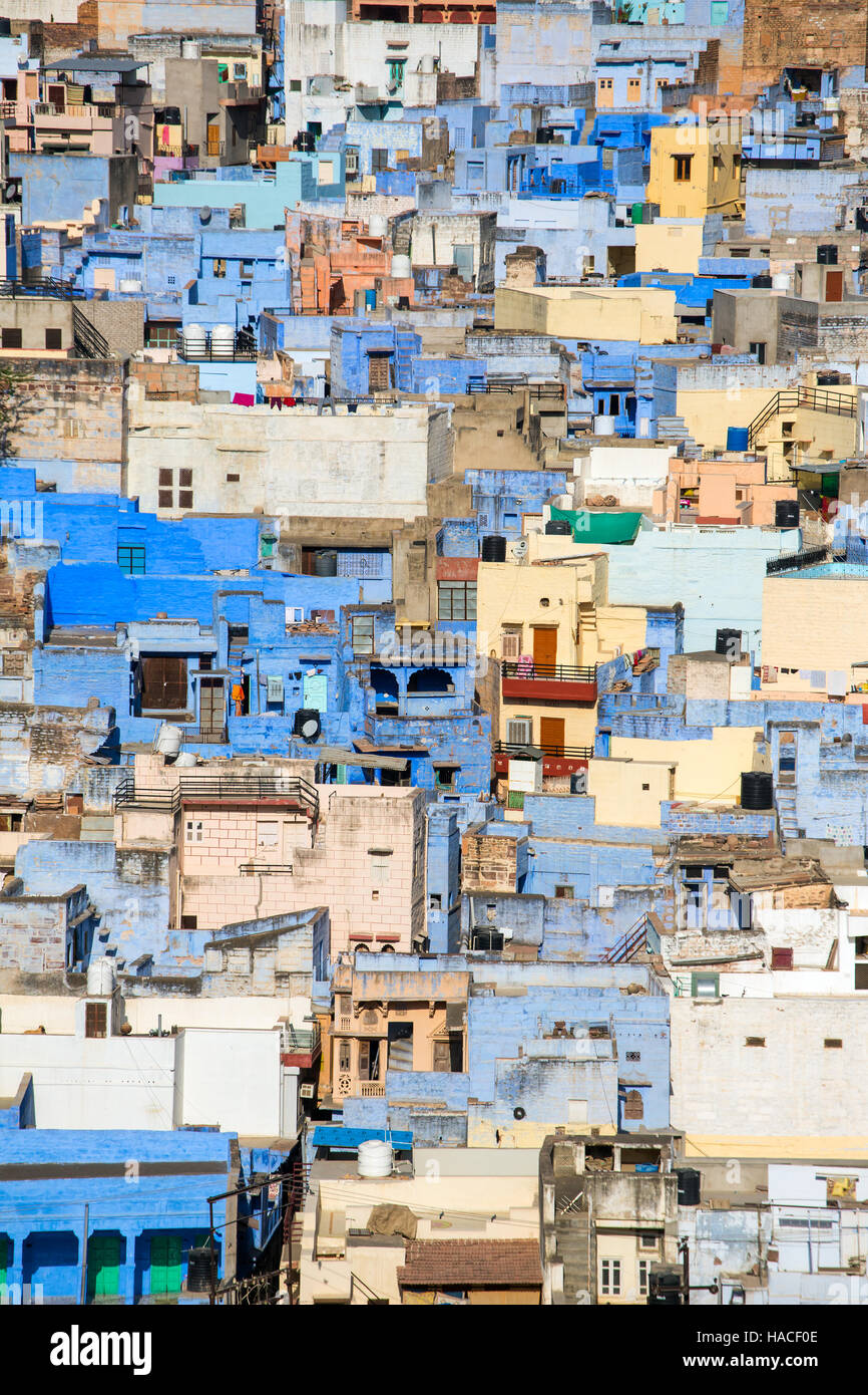 Jodhpur, the Blue City seen from Mehrangarh Fort, Rajasthan, India ...