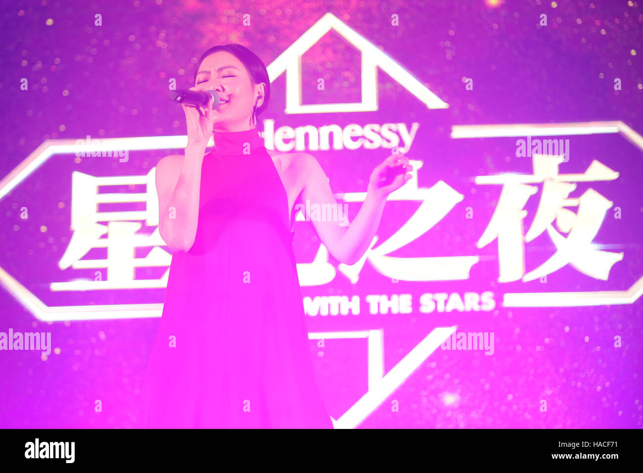 HK actress singer Kristal Tin singing at Fei Chui restaurant, Kajang ...