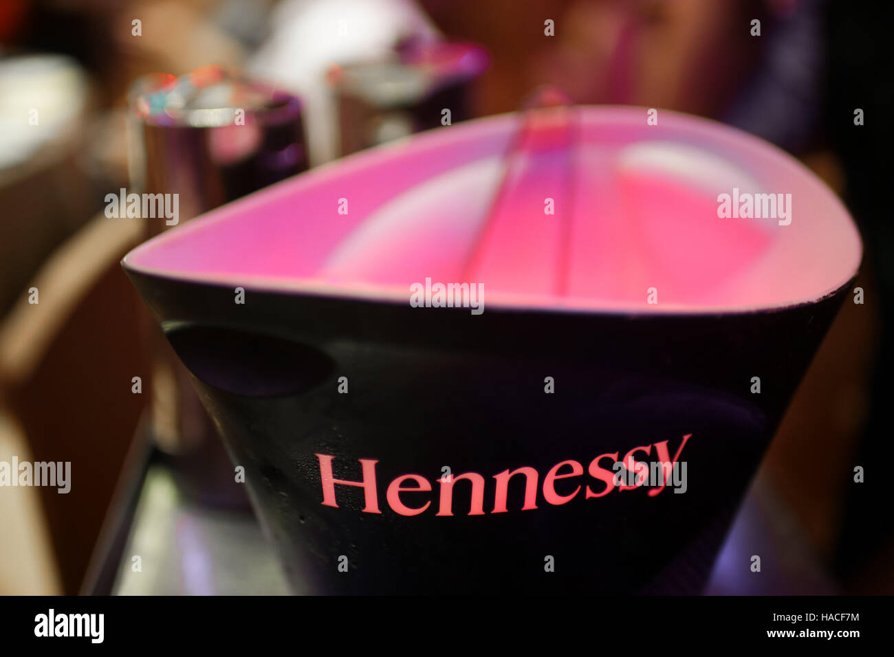 Modern ice basket with LED illumination Stock Photo - Alamy