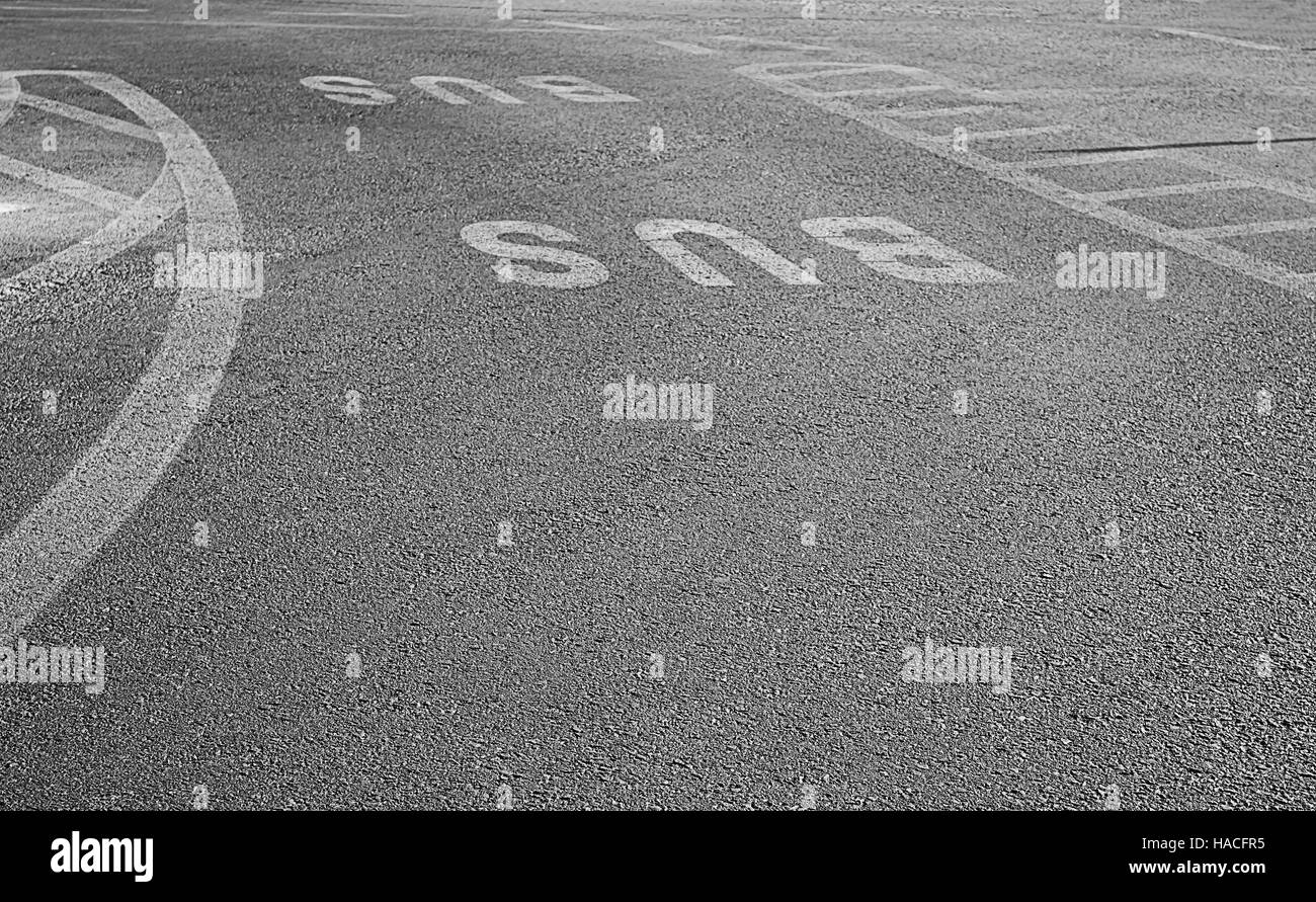 Bus stop urban street vehicle and transport Stock Photo - Alamy