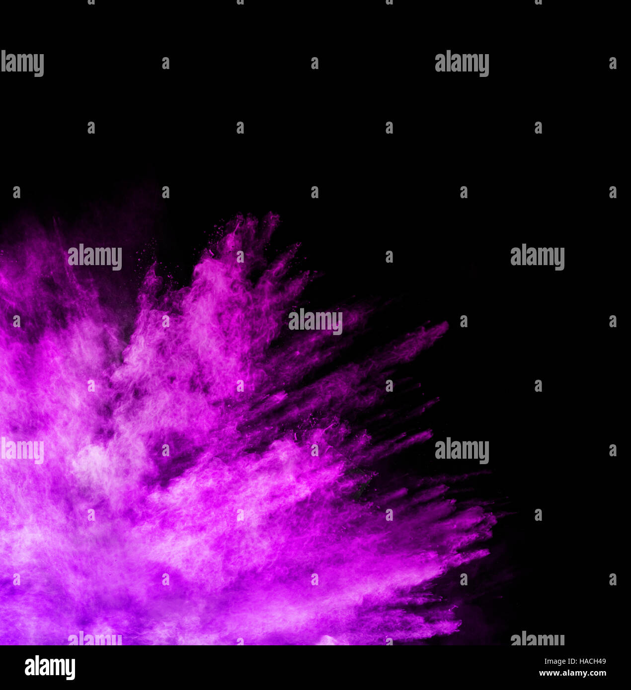 Explosion of colored powder, isolated on black background Stock Photo ...