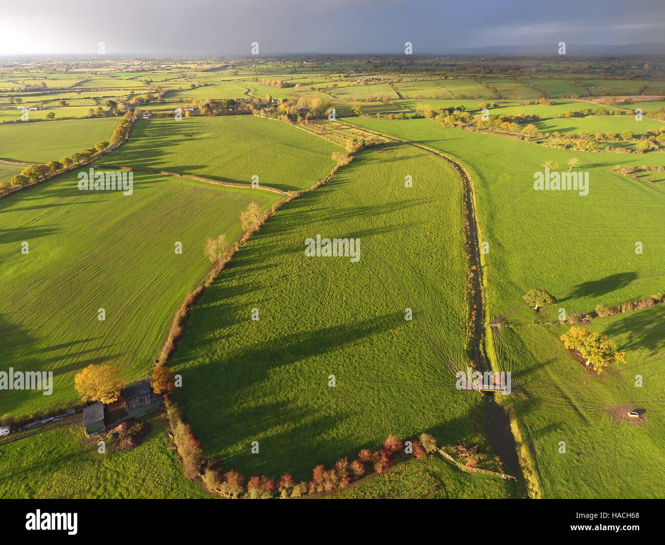 Aerial photograph of Cheshire countryside Stock Photo - Alamy
