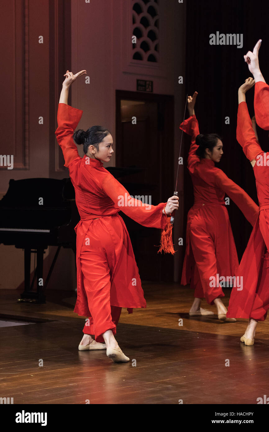 Traditional Chinese dance performed at a Cardiff University event at ...
