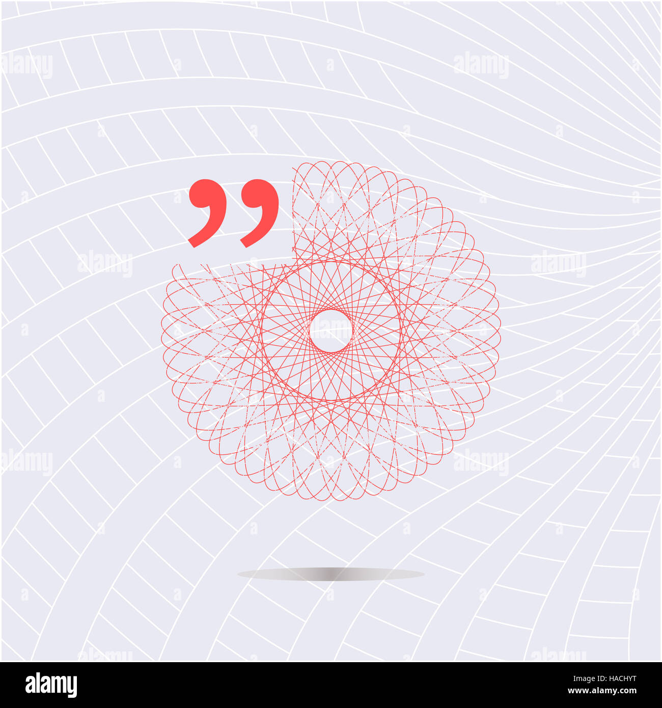 Quotation mark speech bubble. quote sign icon, abstract red circles ...