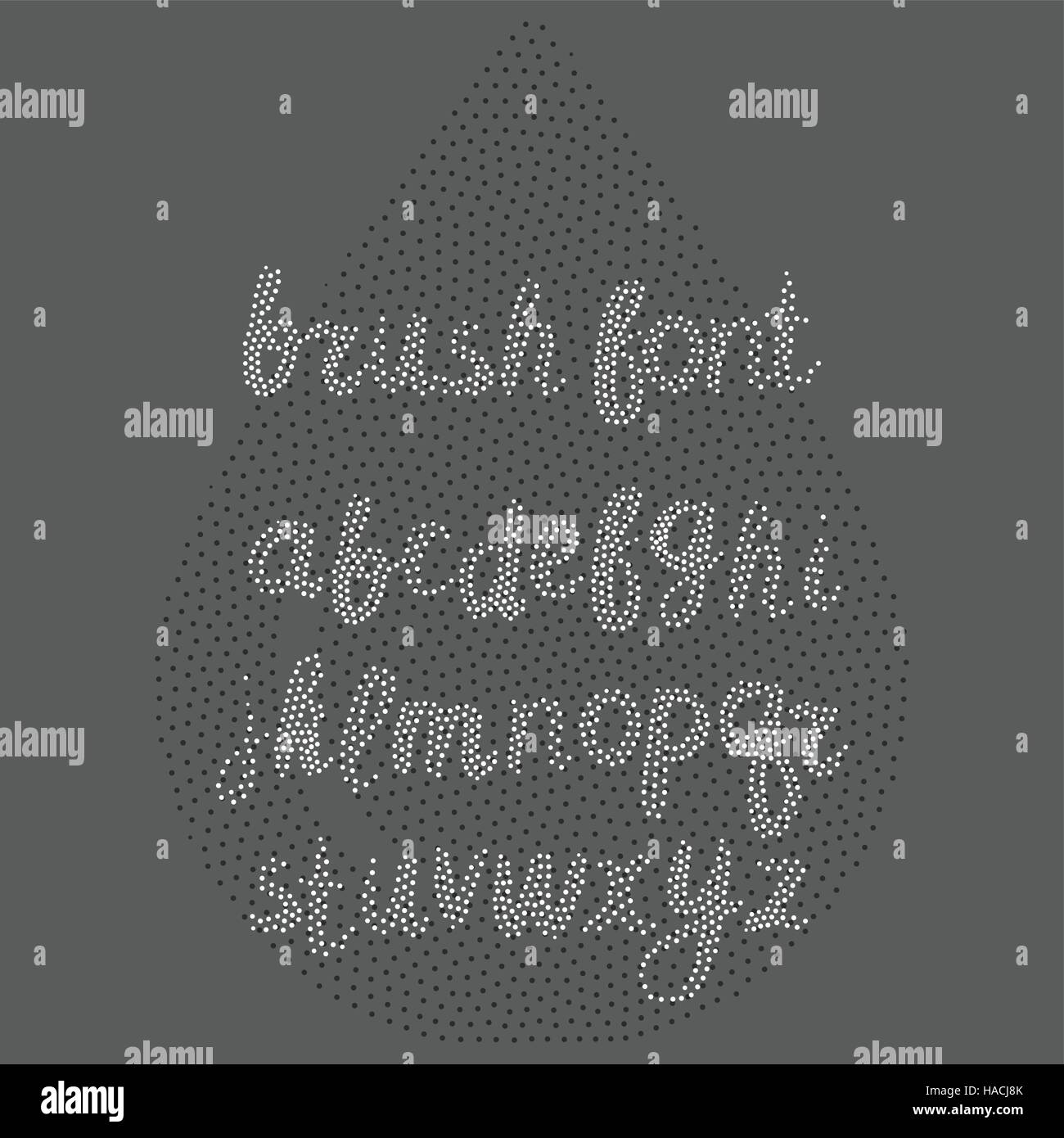 Vector handwritten brush alphabet on white background. Hand draw Stock ...