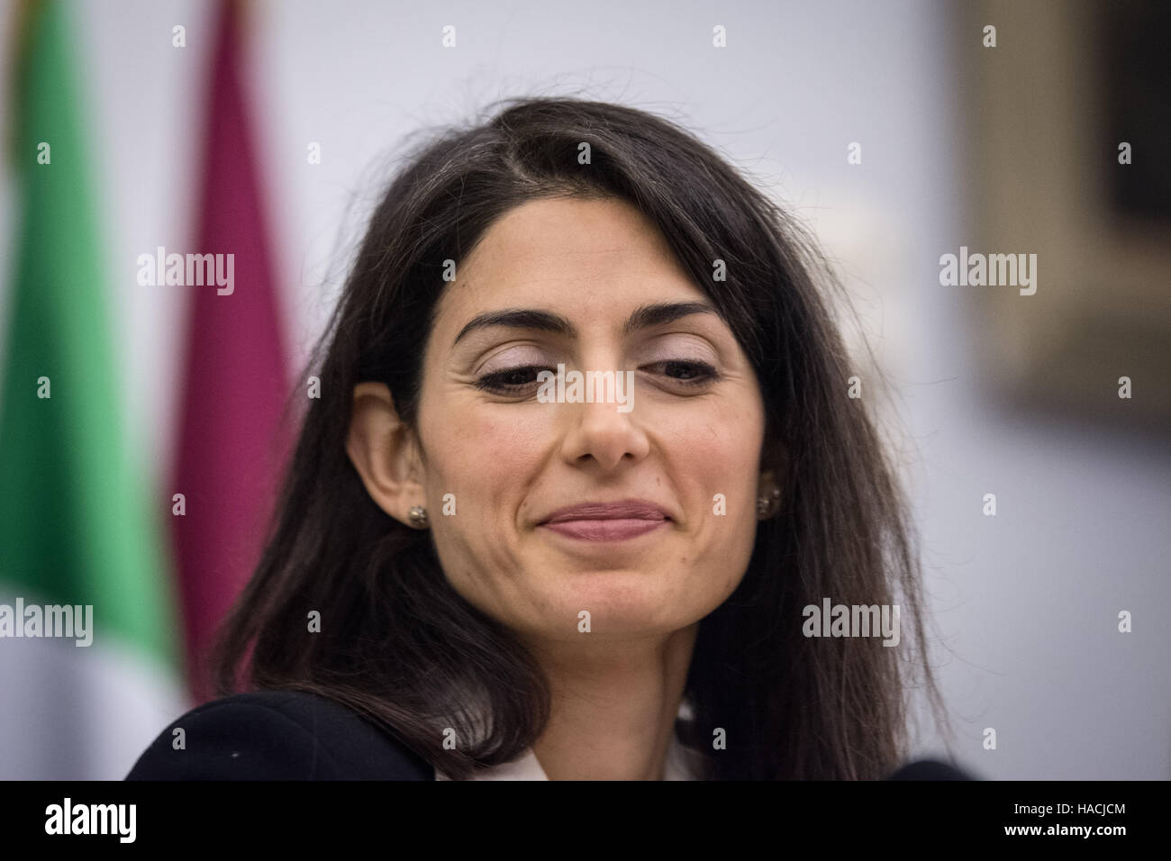 Rome, Italy. 28th Nov, 2016. Mayor Virginia Raggi during the capitol ...