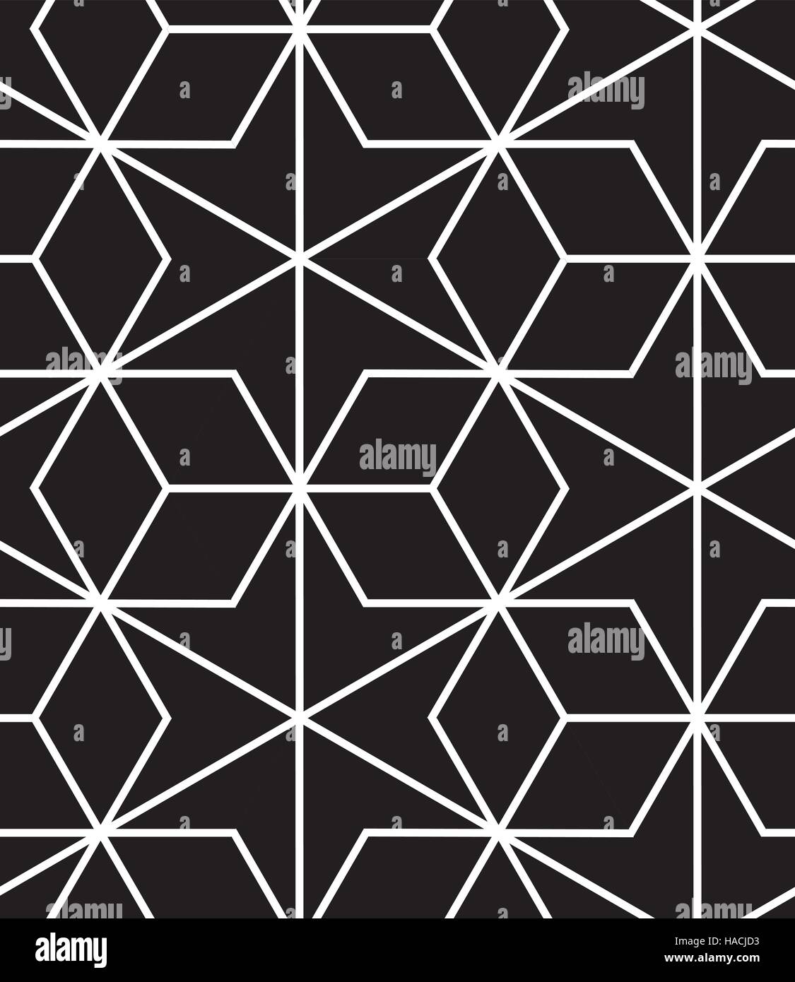 Vector seamless pattern. Modern stylish line, hexagon geometric Stock ...