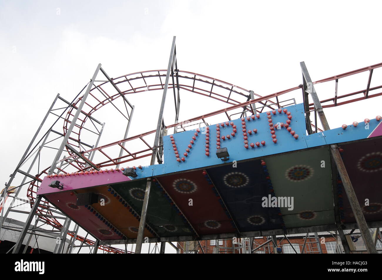 Old Viper roller coaster ride in Barry Island, Barry, Wales, UK Stock ...