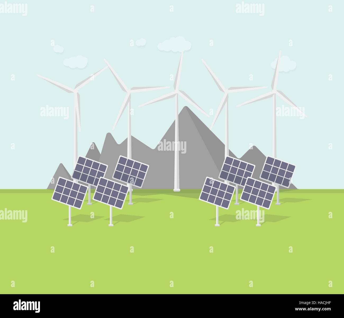 Flat eco design, rural landscape Stock Vector Image & Art - Alamy