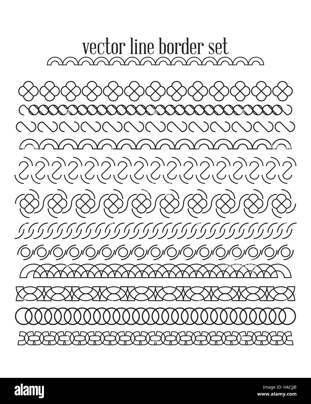 Vector lines, border divides set Stock Vector Image & Art - Alamy