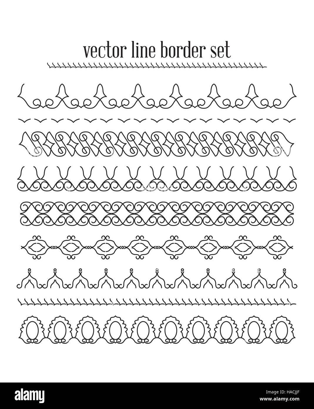 Vector lines, border divides set Stock Vector Image & Art - Alamy