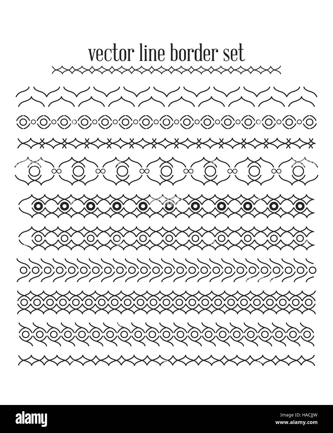 Vector lines, border divides set Stock Vector Image & Art - Alamy