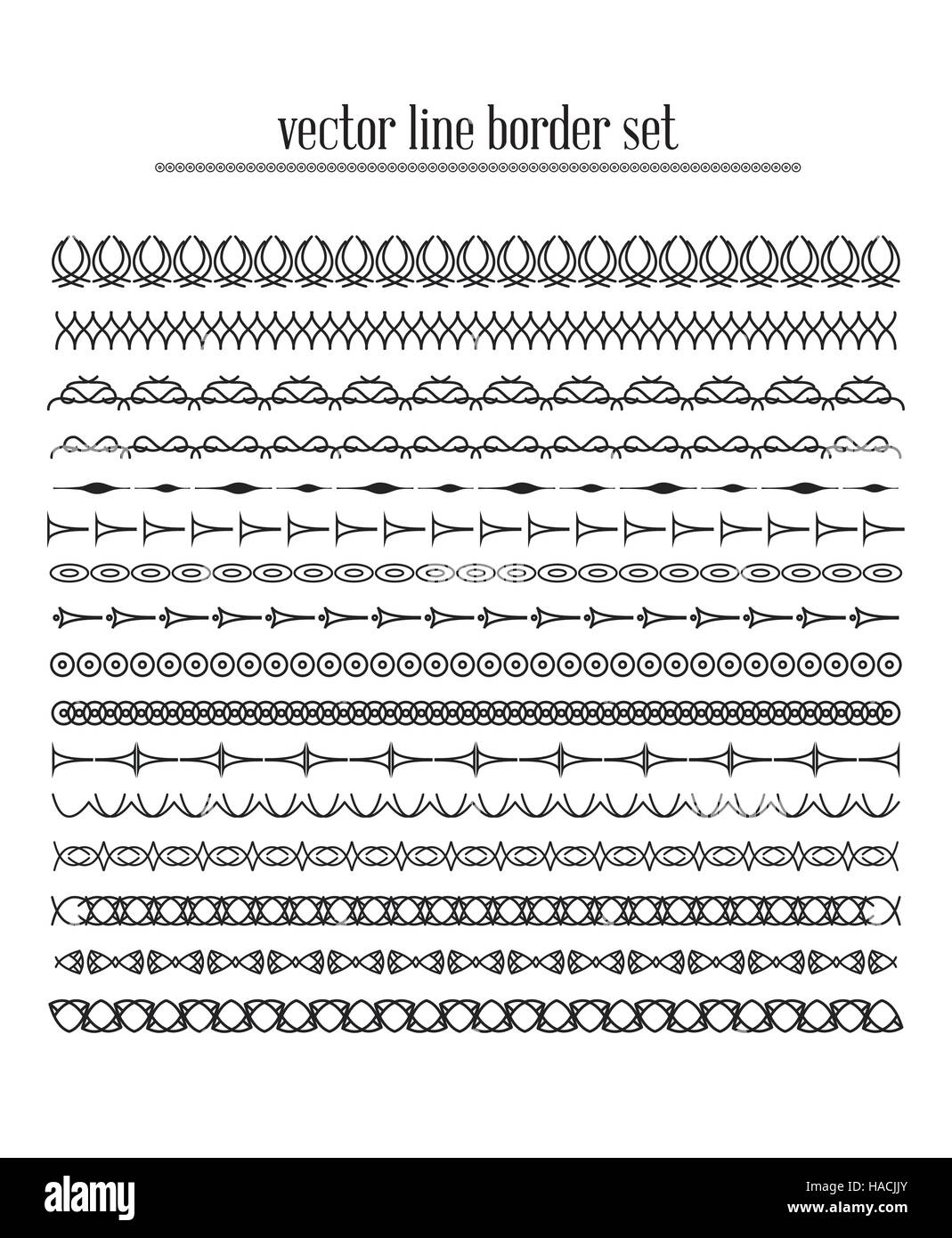 Vector lines, border divides set Stock Vector Image & Art - Alamy