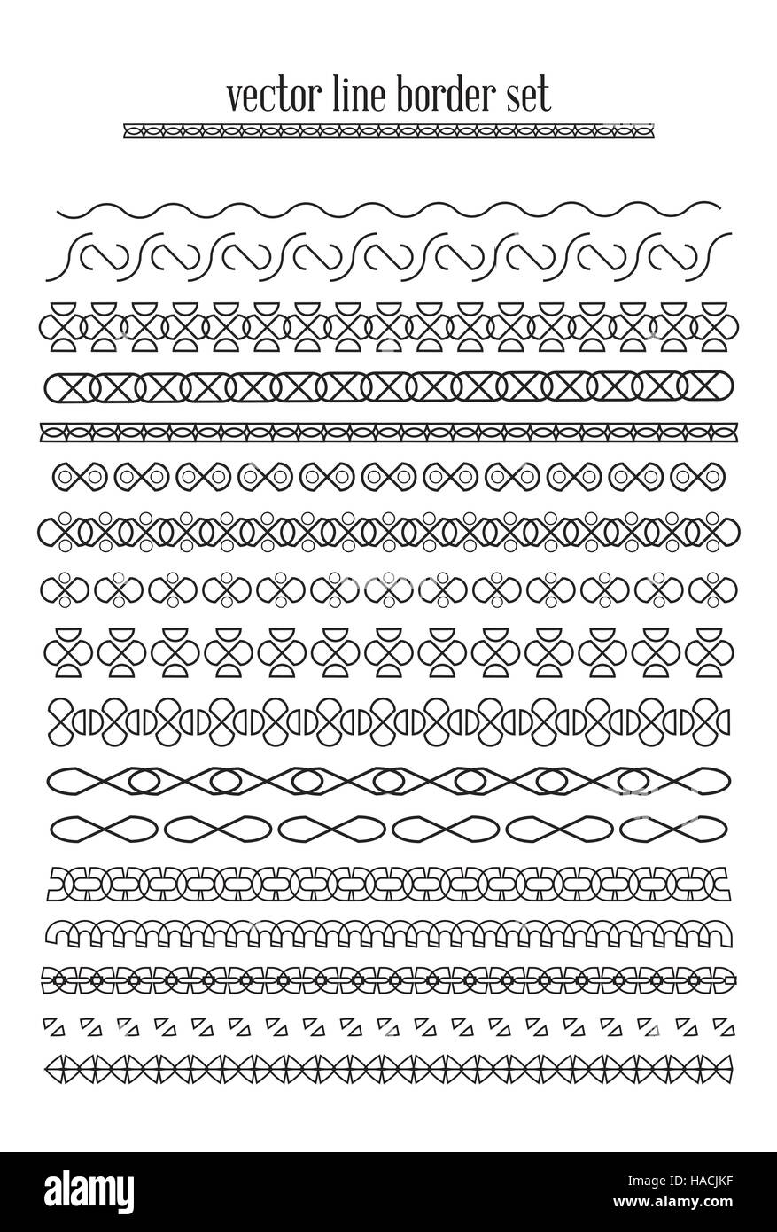 Vector lines, border divides set Stock Vector Image & Art - Alamy