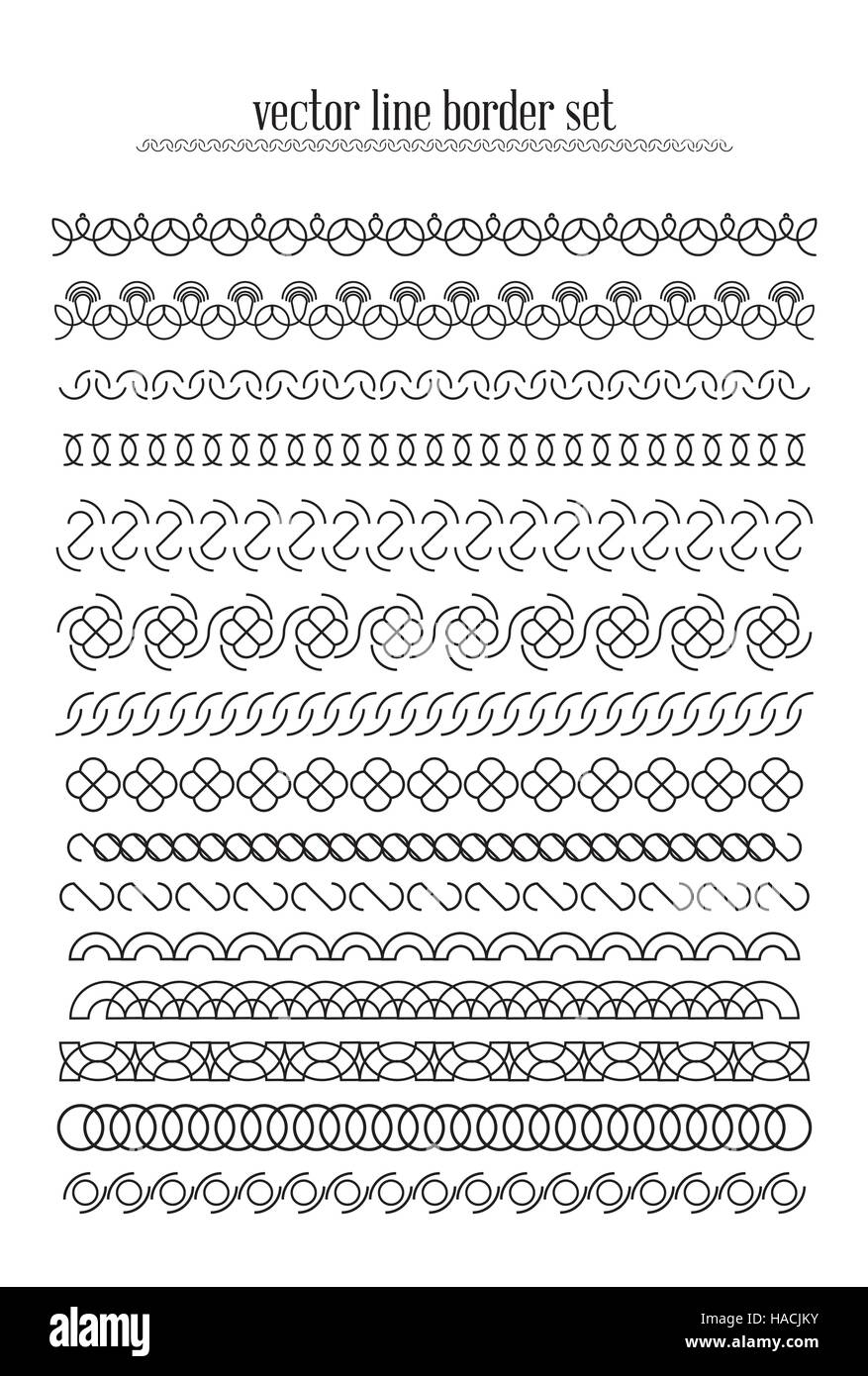 Vector lines, border divides set Stock Vector Image & Art - Alamy