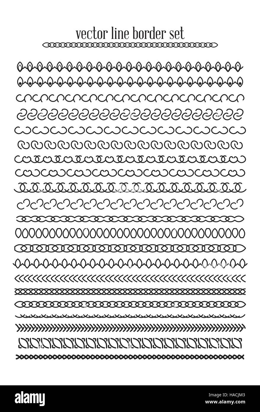 Vector lines, border divides set Stock Vector Image & Art - Alamy