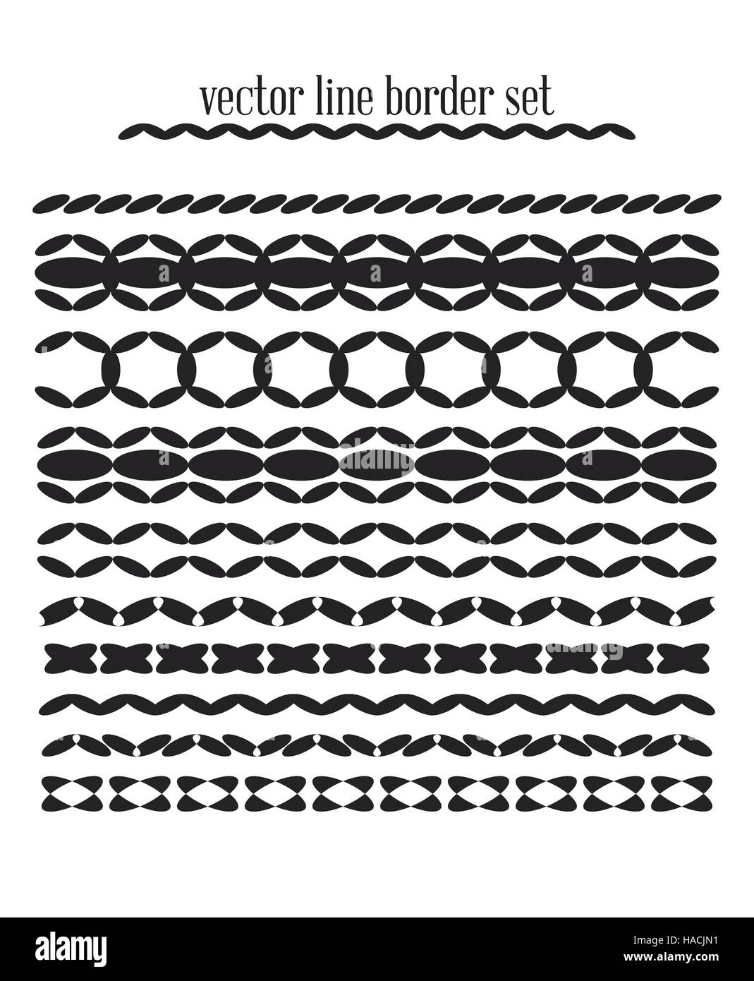 Vector lines, border divides set Stock Vector Image & Art - Alamy