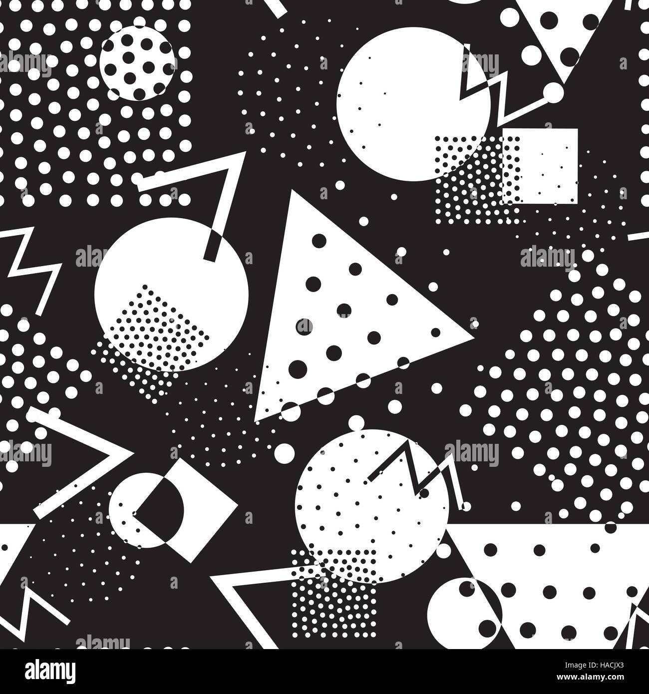 Vector seamless pattern. Geometric abstract figure, pointillism Stock ...