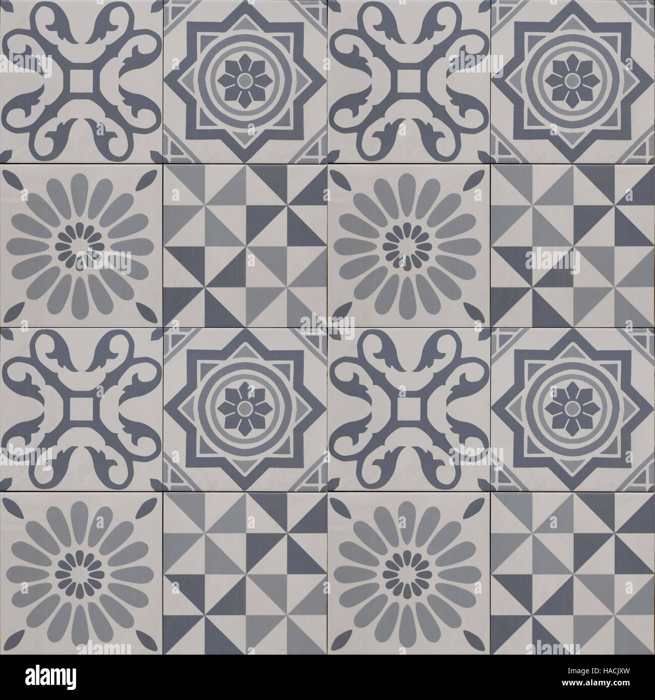 decorative tile pattern - geometric patchwork design Stock Photo - Alamy