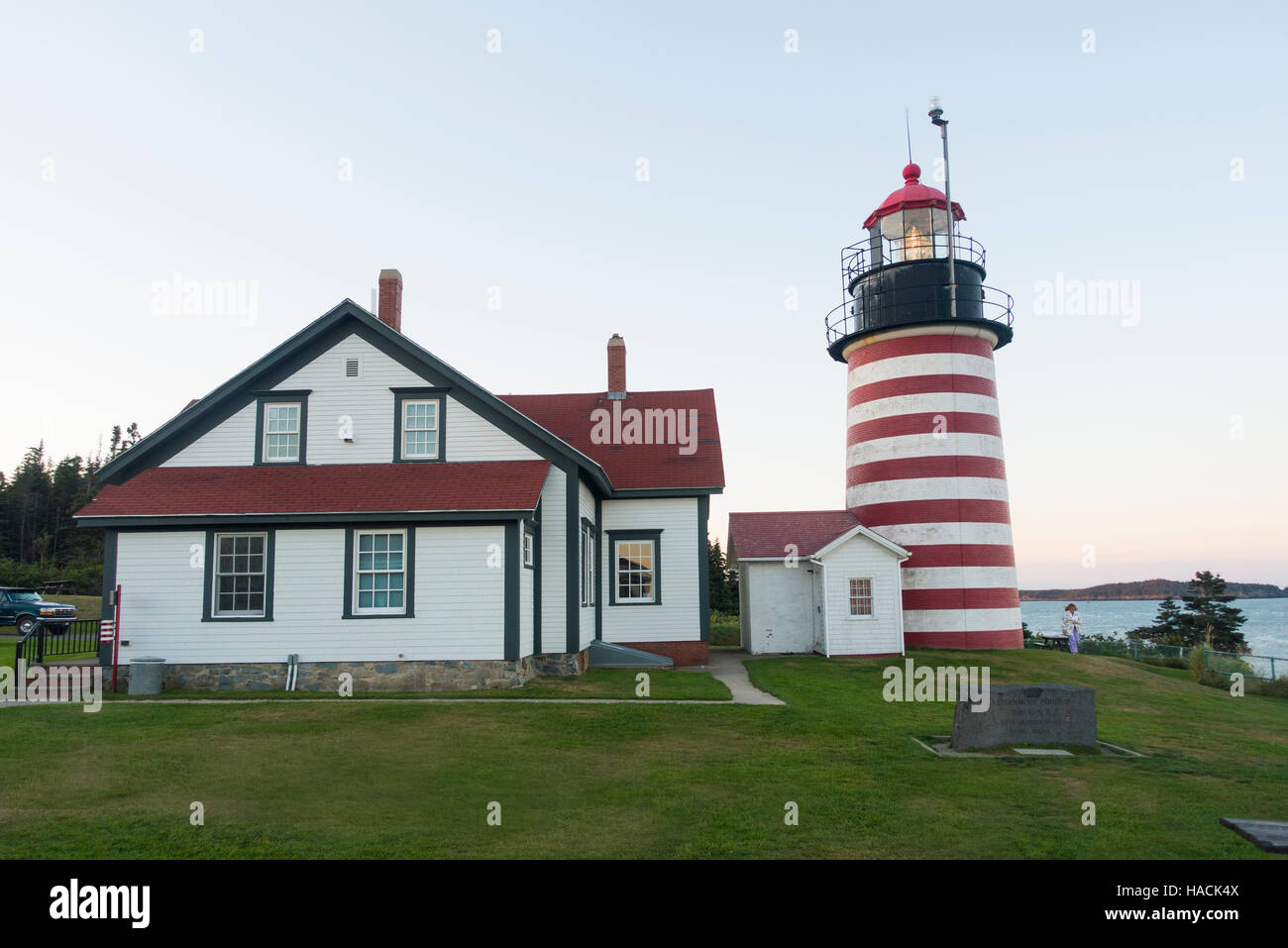 west Quoddy head light Lubec Maine lighthouse Stock Photo - Alamy