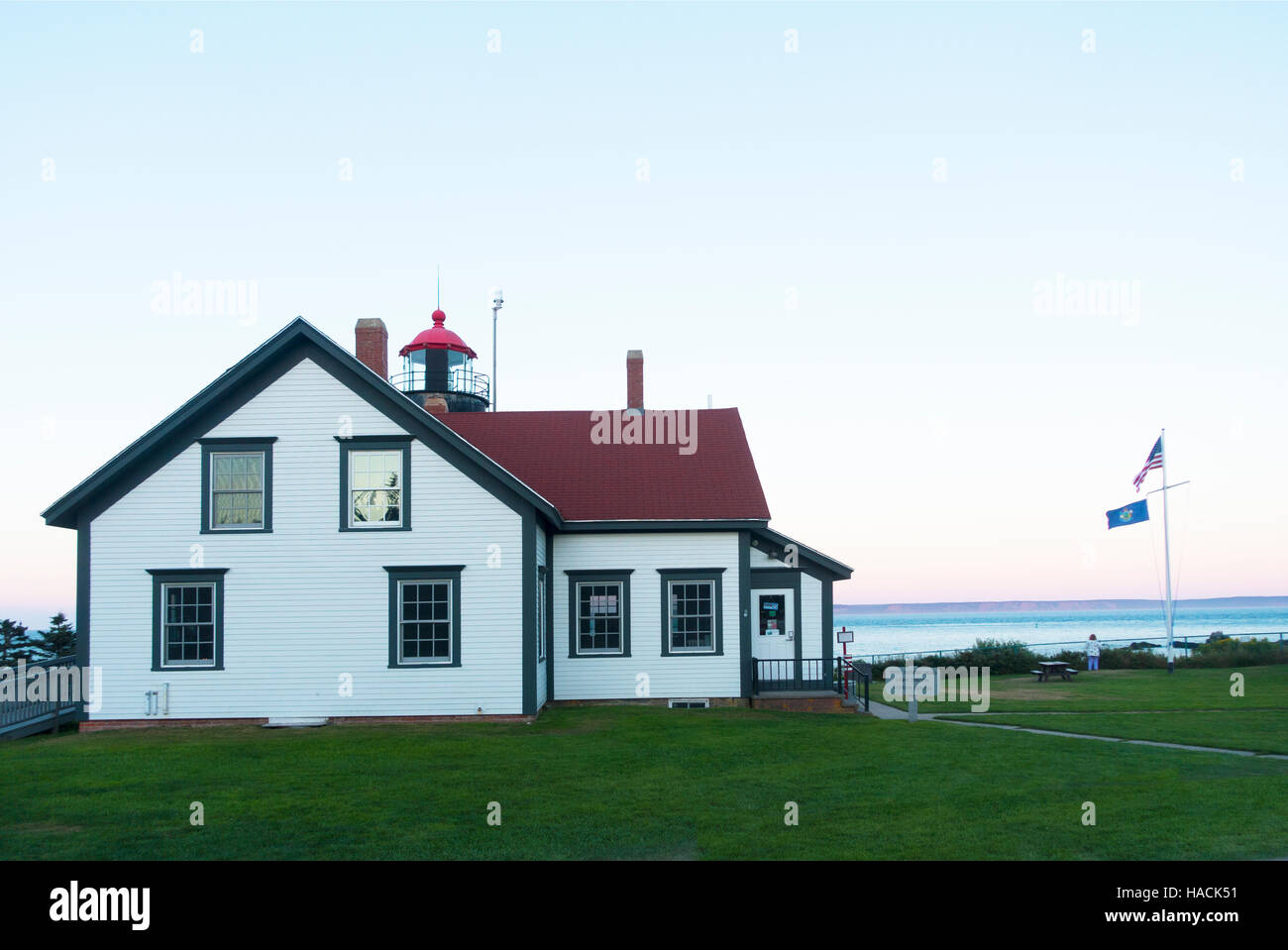 west Quoddy head light Lubec Maine lighthouse Stock Photo - Alamy