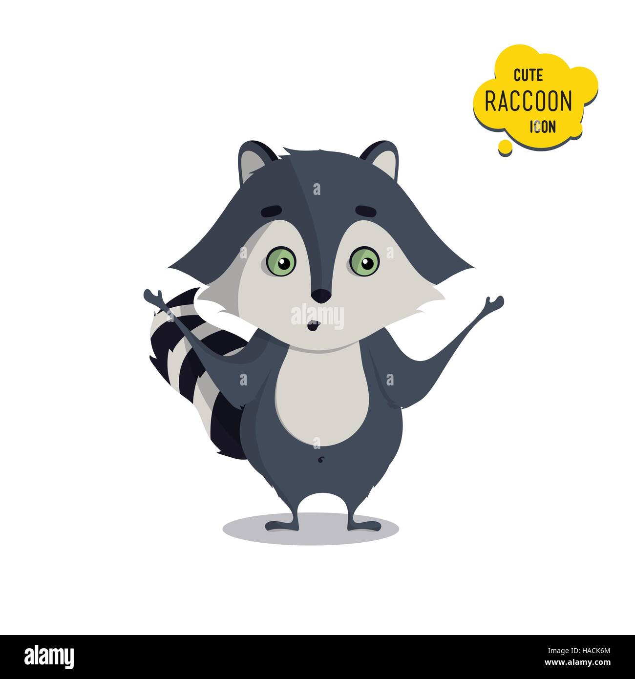 Universal cute raccoons set with family raccoon Stock Vector Image ...