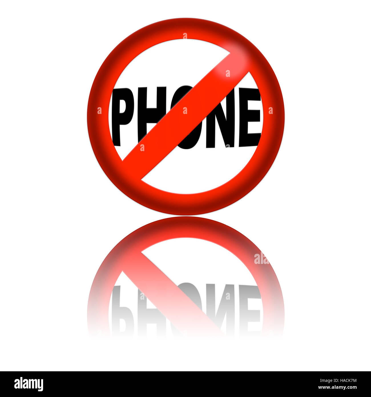 Phone warning sign Cut Out Stock Images & Pictures - Alamy