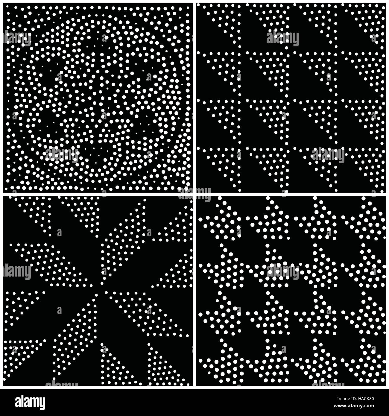 Seamless set triangle halftone hi-res stock photography and images - Alamy