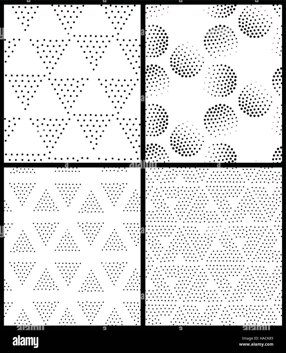 Seamless set triangle halftone hi-res stock photography and images - Alamy