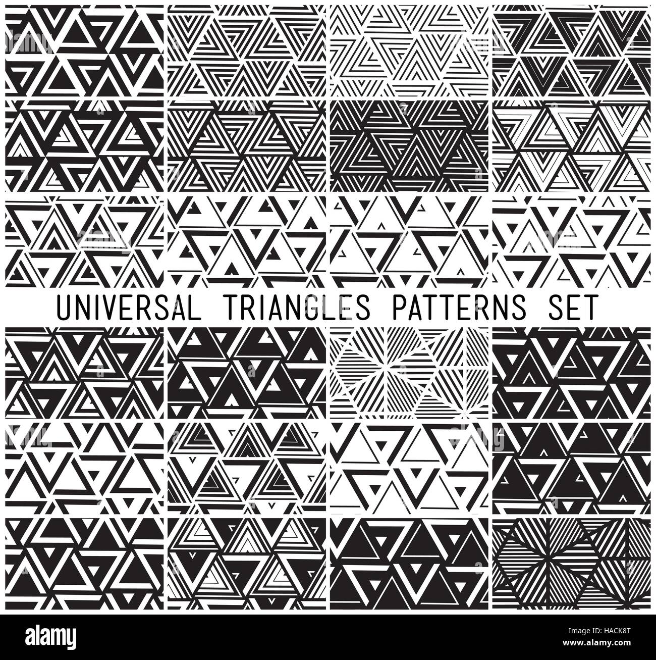 Set of universal vector geometric seamless pattern Stock Vector Image ...